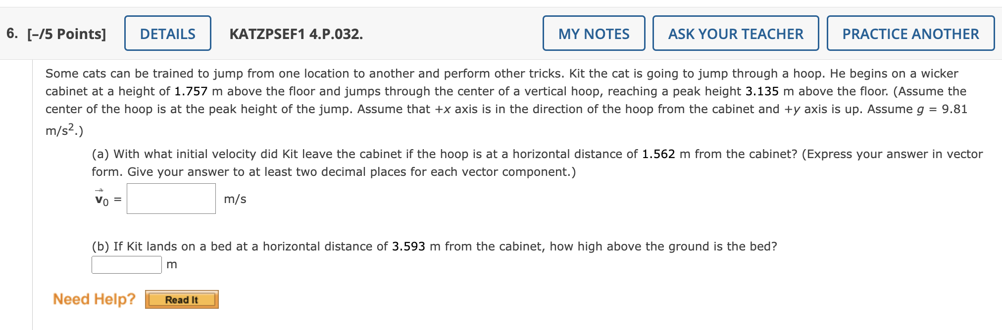 Solved Some cats can be trained to jump from one location to | Chegg.com