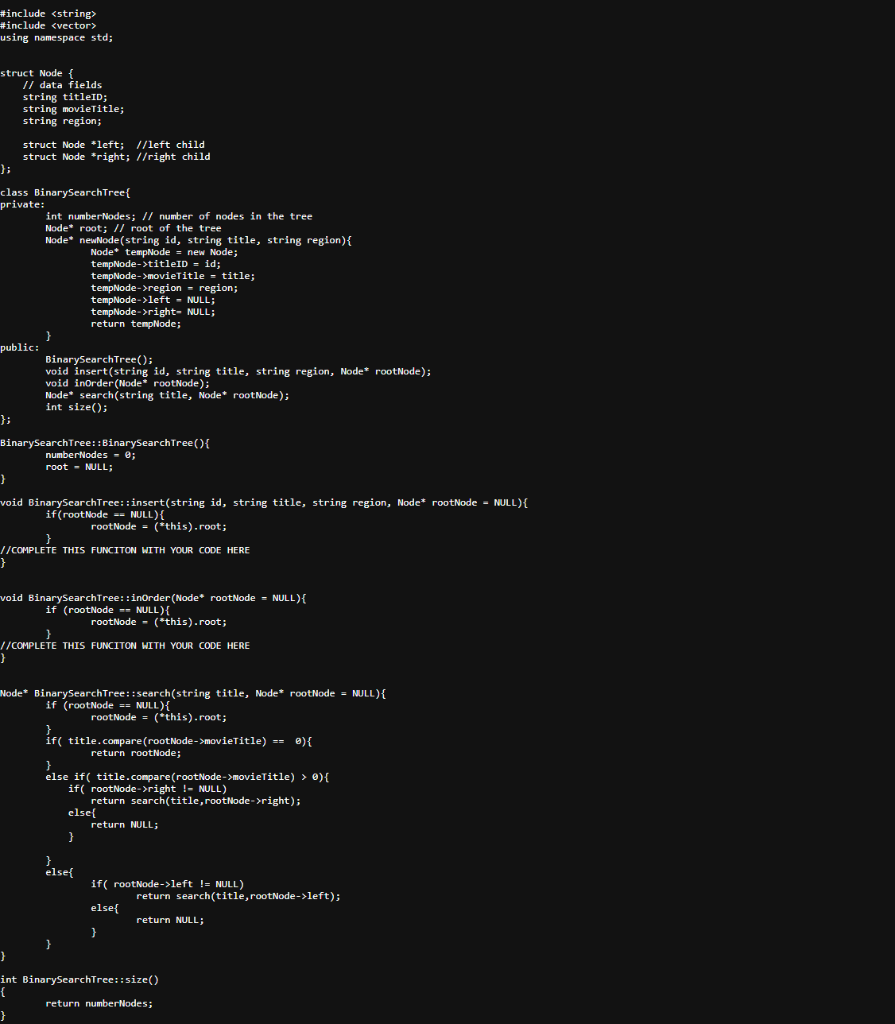 Solved For this programming assignment you must implement | Chegg.com