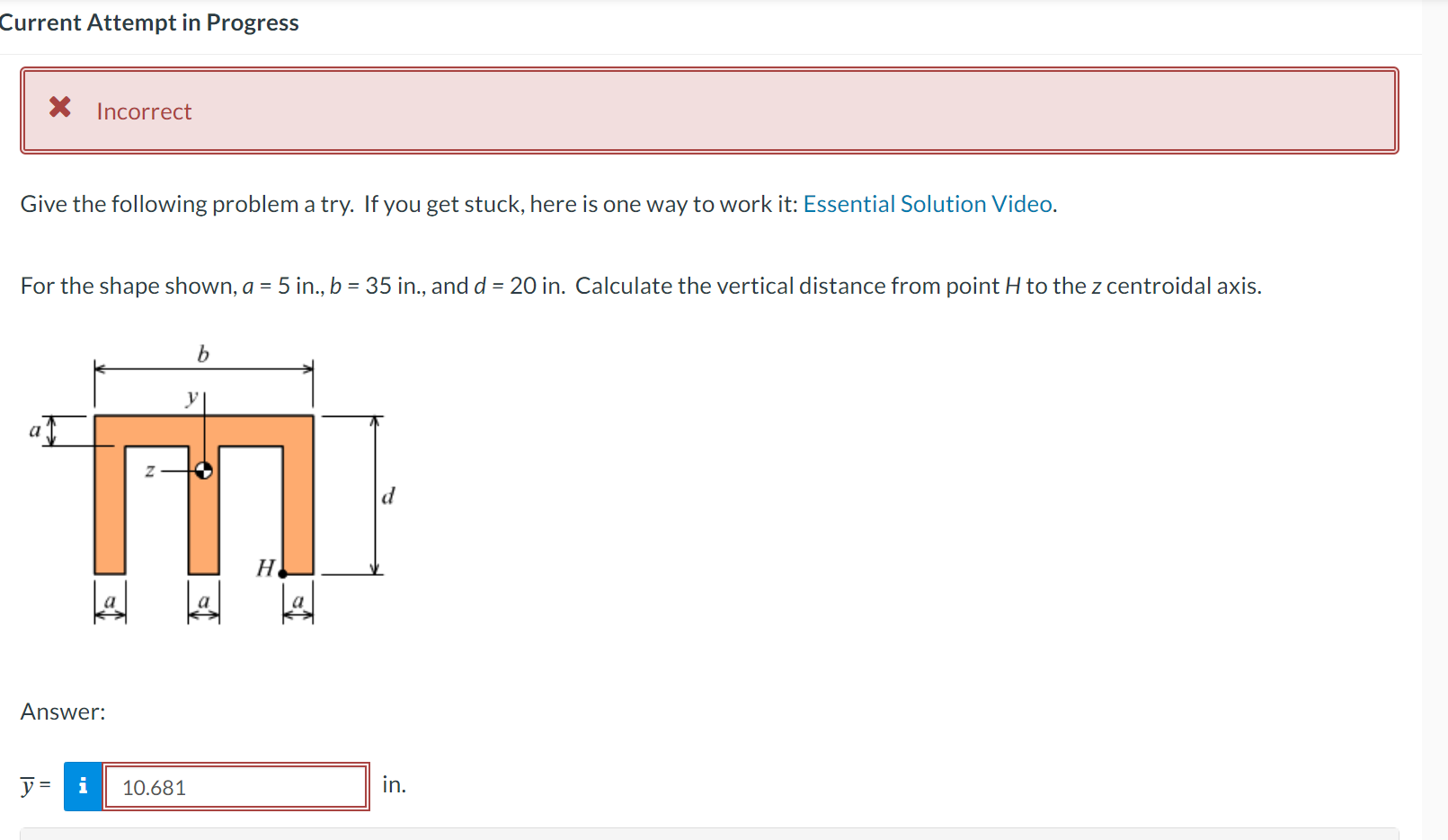 Solved Current Attempt in Progress x Incorrect Give the | Chegg.com