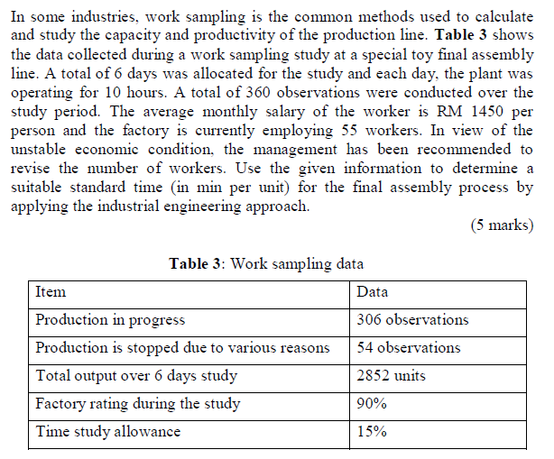 Solved In some industries, work sampling is the common | Chegg.com