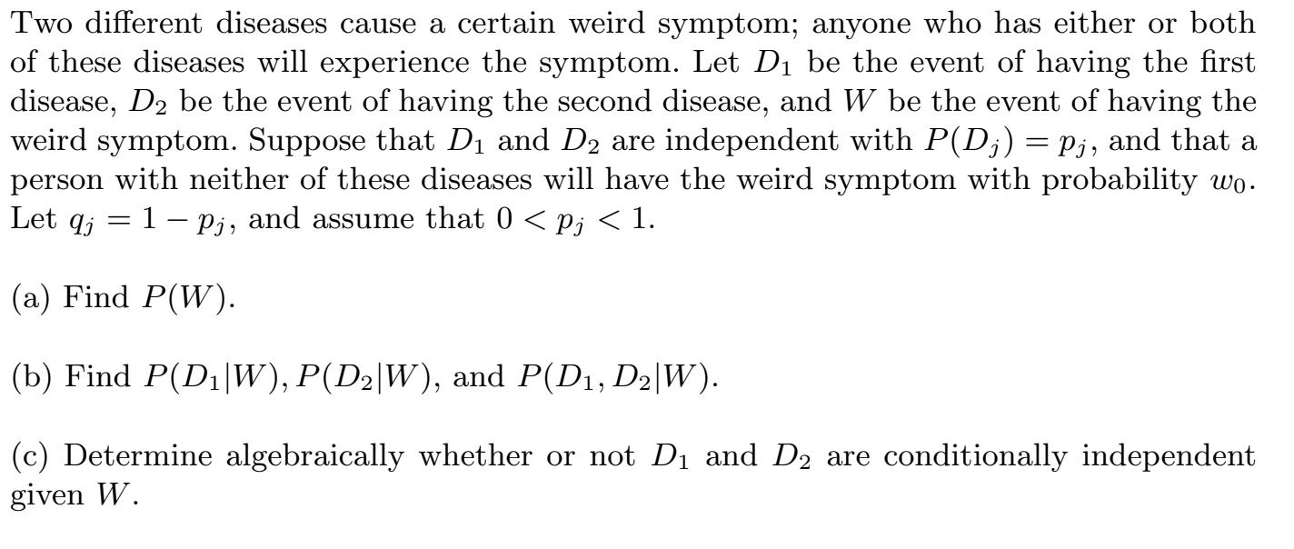 Solved using values p1 = 0.1, p2 = 0.05, w0 = 0.01. | Chegg.com