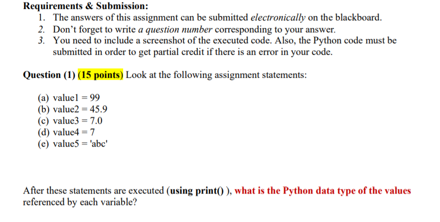 Solved Requirements & Submission: 1. The answers of this | Chegg.com
