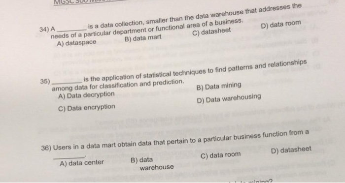 Solved MGS is a data collection, smaller than the data | Chegg.com