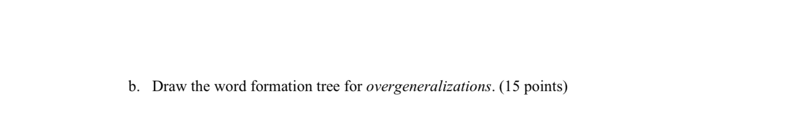 2. Consider the word overgeneralizations. a. Fill in | Chegg.com