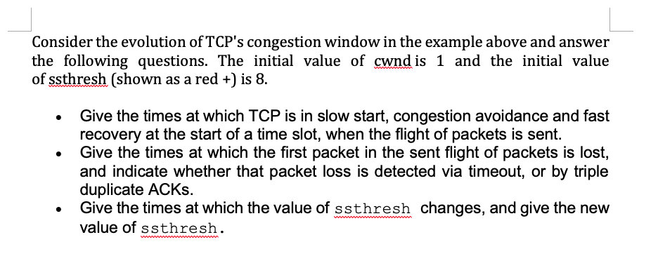 TCP in action: slow start, congestion avoidance, and | Chegg.com