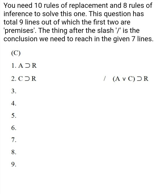 Solved You need 10 rules of replacement and 8 rules of | Chegg.com
