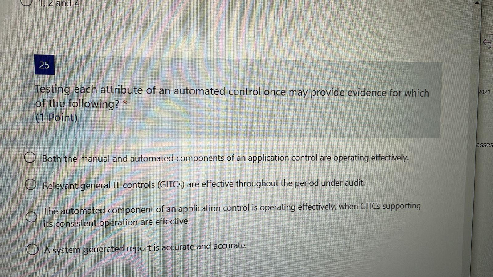 Solved 1, 2 and 4 25 2021. Testing each attribute of an | Chegg.com