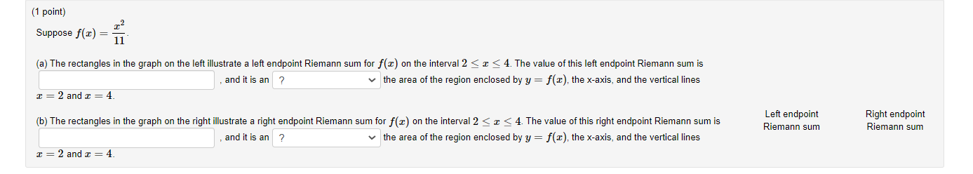 Solved The first graph is right endpoint and the second | Chegg.com