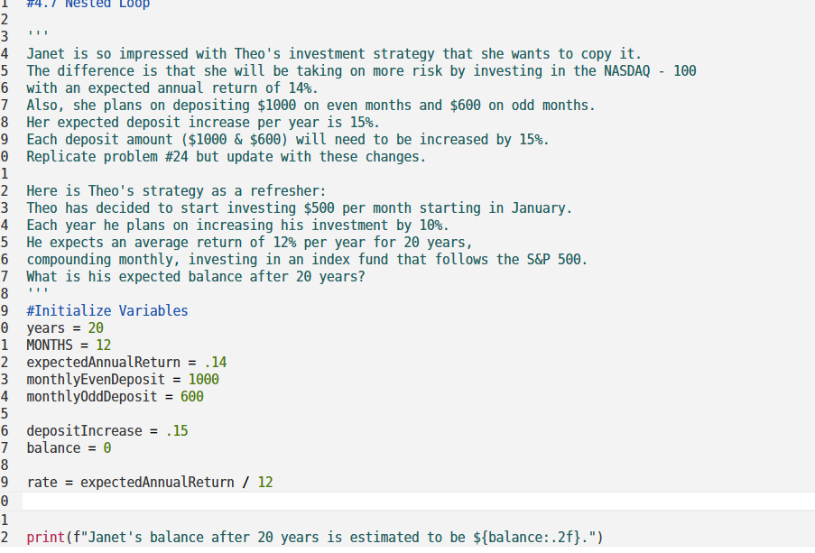 Solved In Python Please'''Janet is so impressed with Theo's | Chegg.com