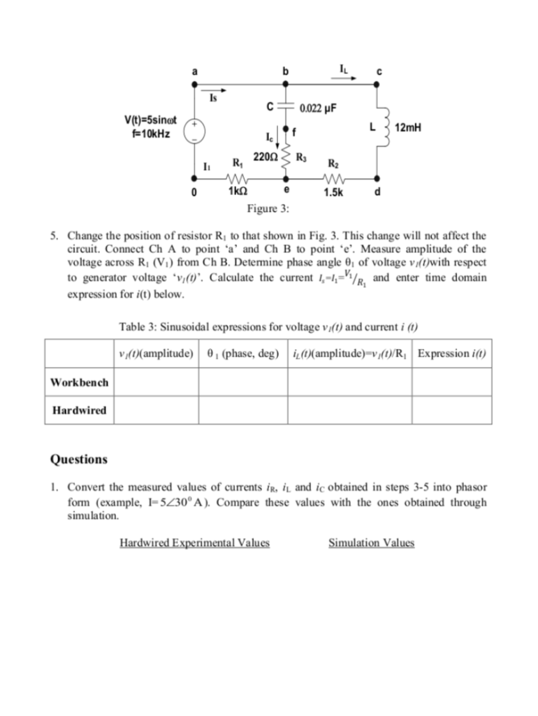 Solved Experiment 8 Sinusoidal AC Analysis Introduction The | Chegg.com