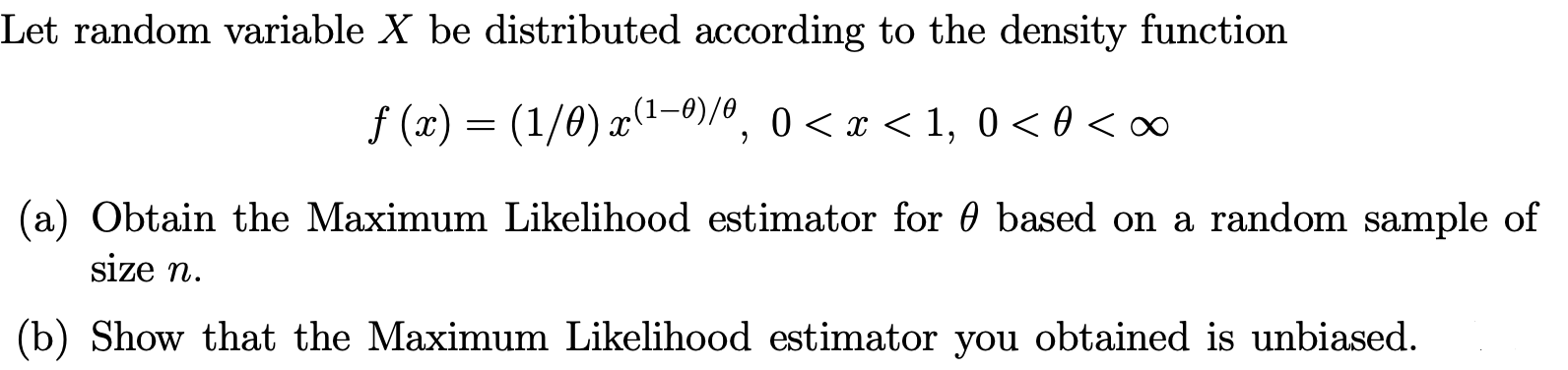 Solved Let random variable X be distributed according to the | Chegg.com