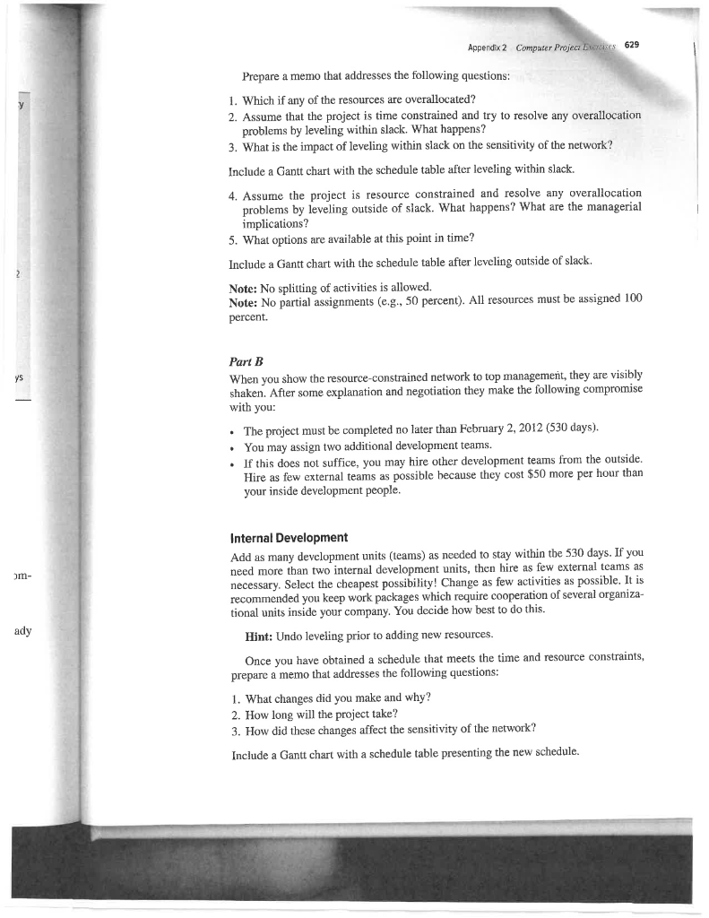 626 Appendix 2 Computer Project Exercises Part B You | Chegg.com