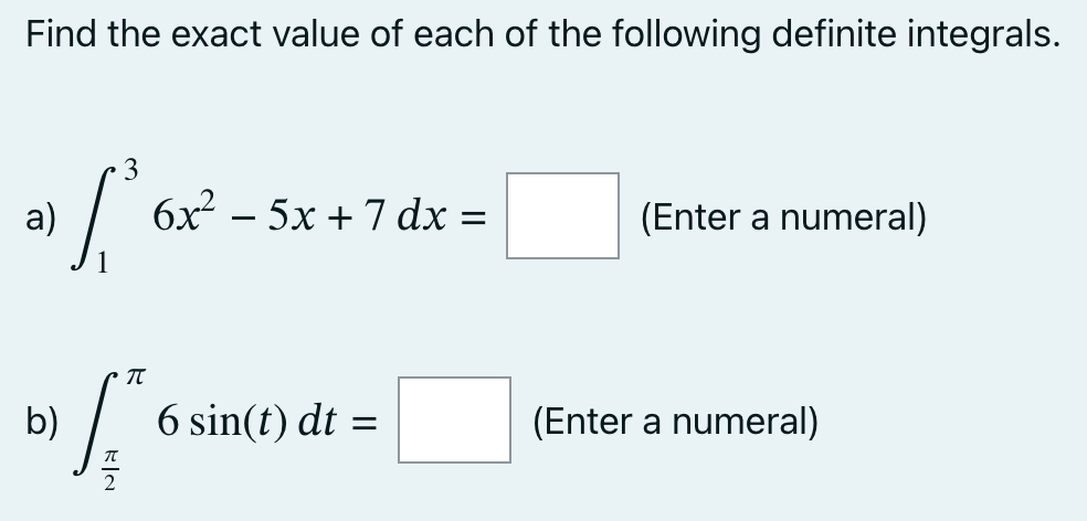 Solved Find the exact value of each of the following | Chegg.com
