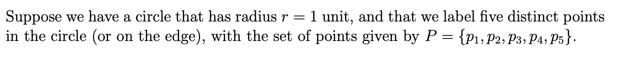 Solved Suppose we have a circle that has radius \\( r=1 \\) | Chegg.com