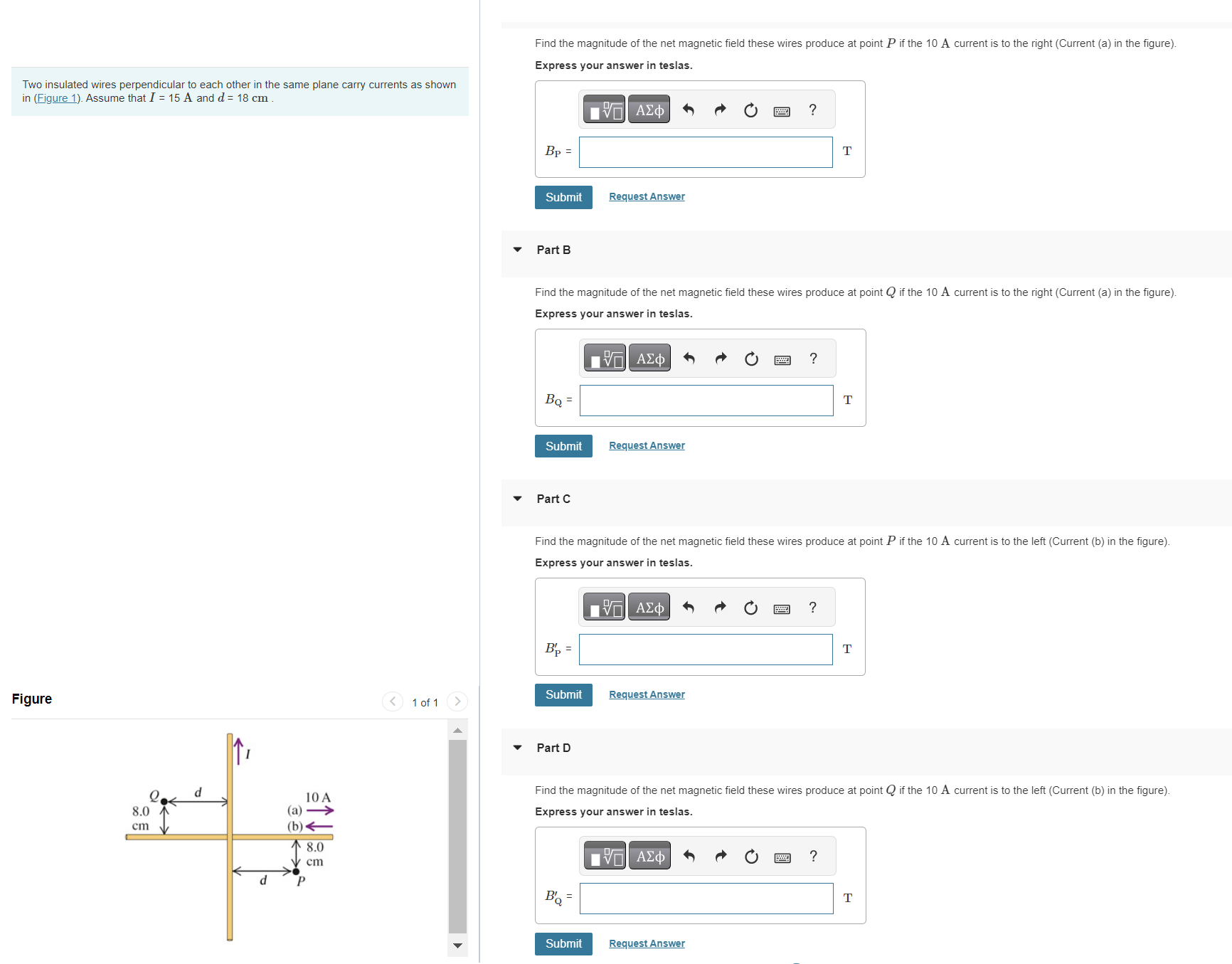 Solved Find the magnitude of the net magnetic field these | Chegg.com