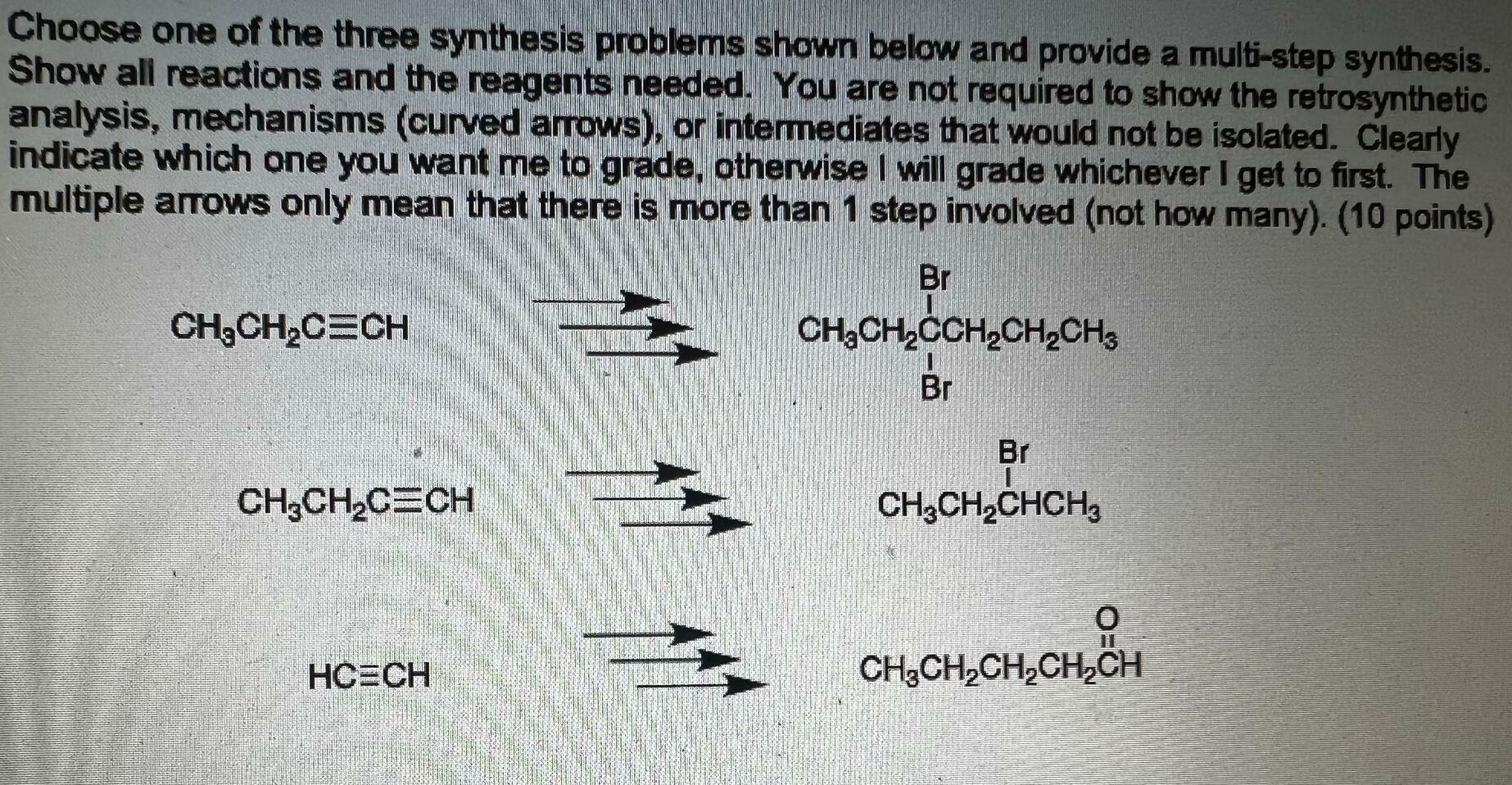 Solved Choose one of the three synthesis problems shown | Chegg.com