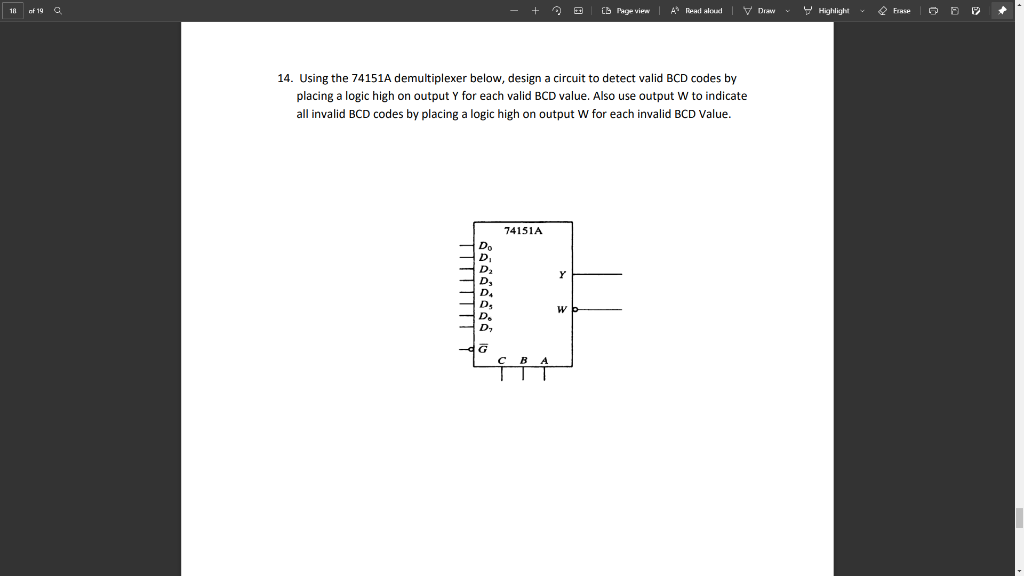 Solved Using the 74151A demultiplexer below, design a | Chegg.com