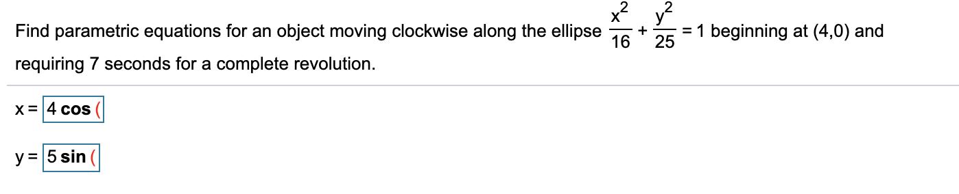 Solved Find parametric equations for an object moving | Chegg.com