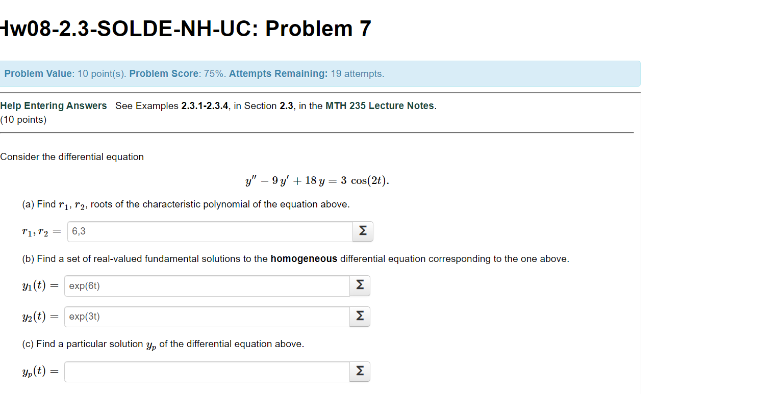 Solved Hw08-2.3-SOLDE-NH-UC: Problem 7 Problem Value: 10 | Chegg.com