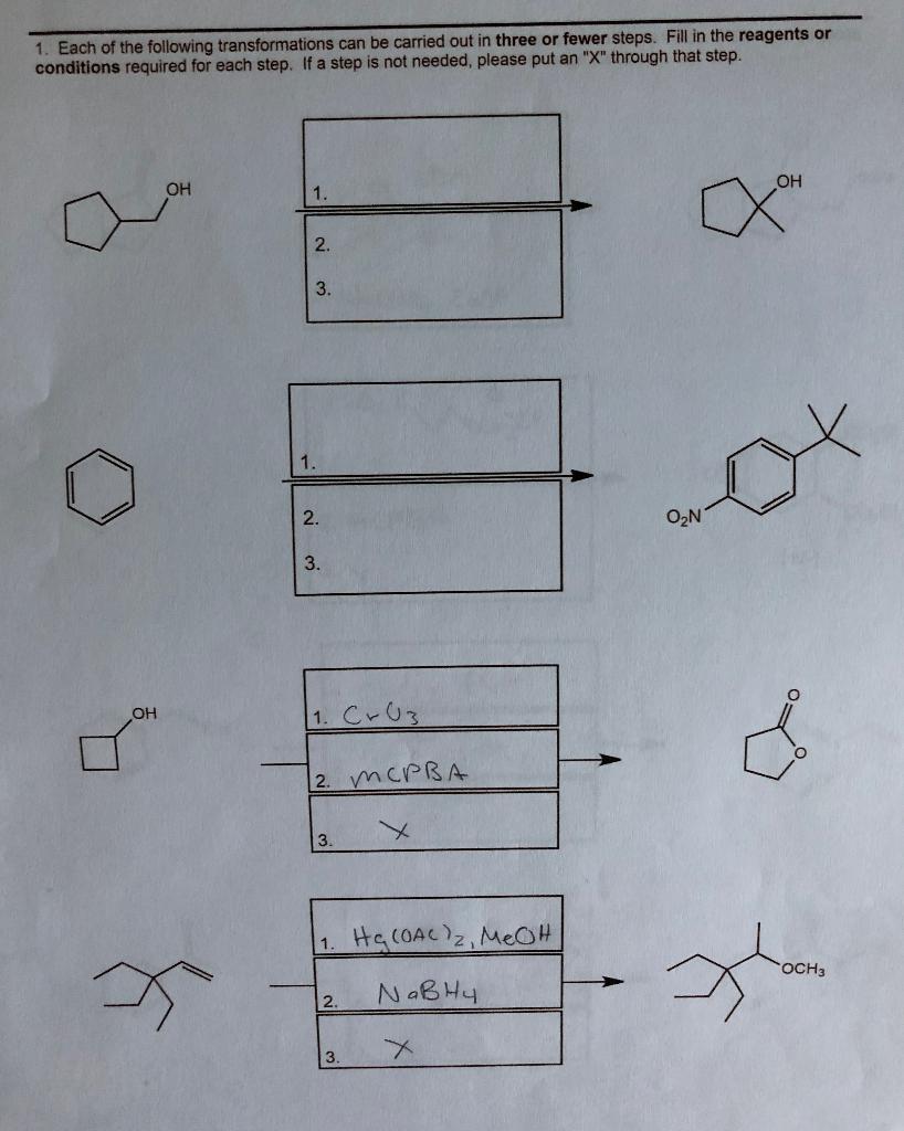 Solved Each of the transformations can be carried out in | Chegg.com