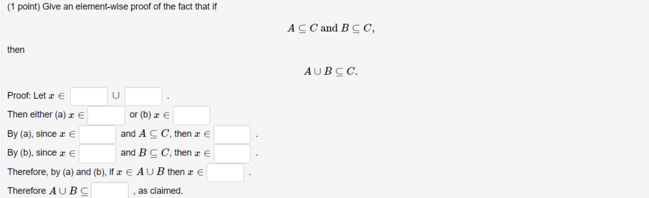 Solved (1 point) Give an element-wise proof of the fact that | Chegg.com