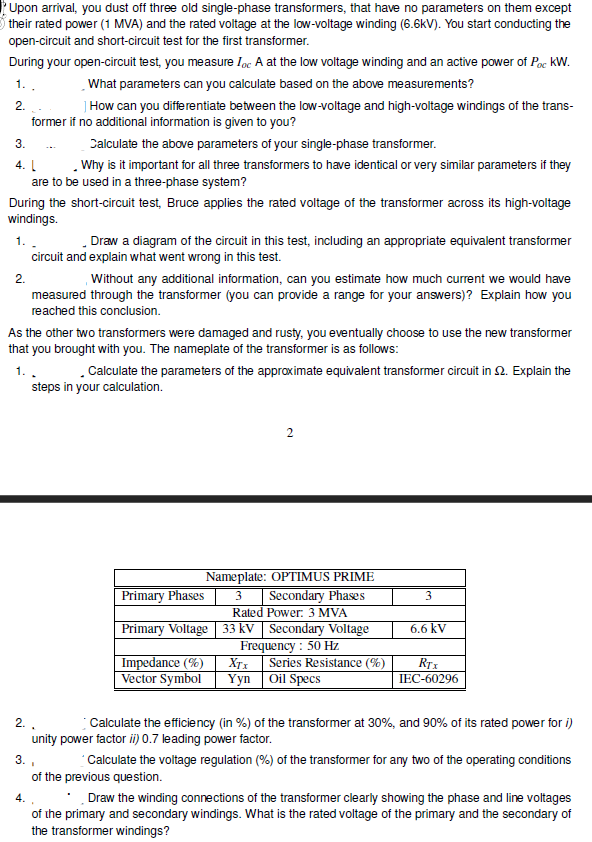 'Upon arrival, you dust off three old single-phase | Chegg.com