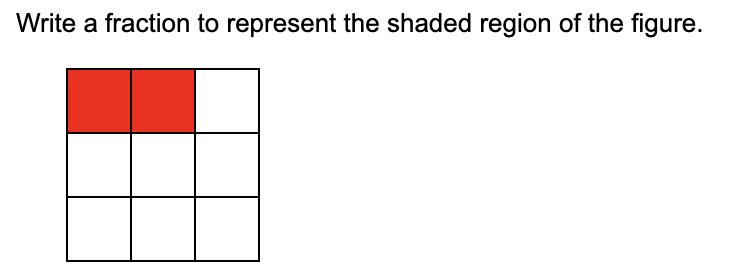 Solved Write a fraction to represent the shaded region of | Chegg.com