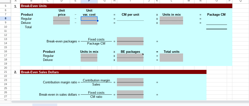 Solved Exercise 16-22 CVP Analysis of Multiple Products Alo | Chegg.com
