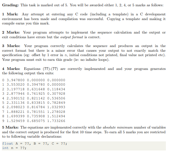 Solved Write A C Program Which Calculates A Three Variable 3949