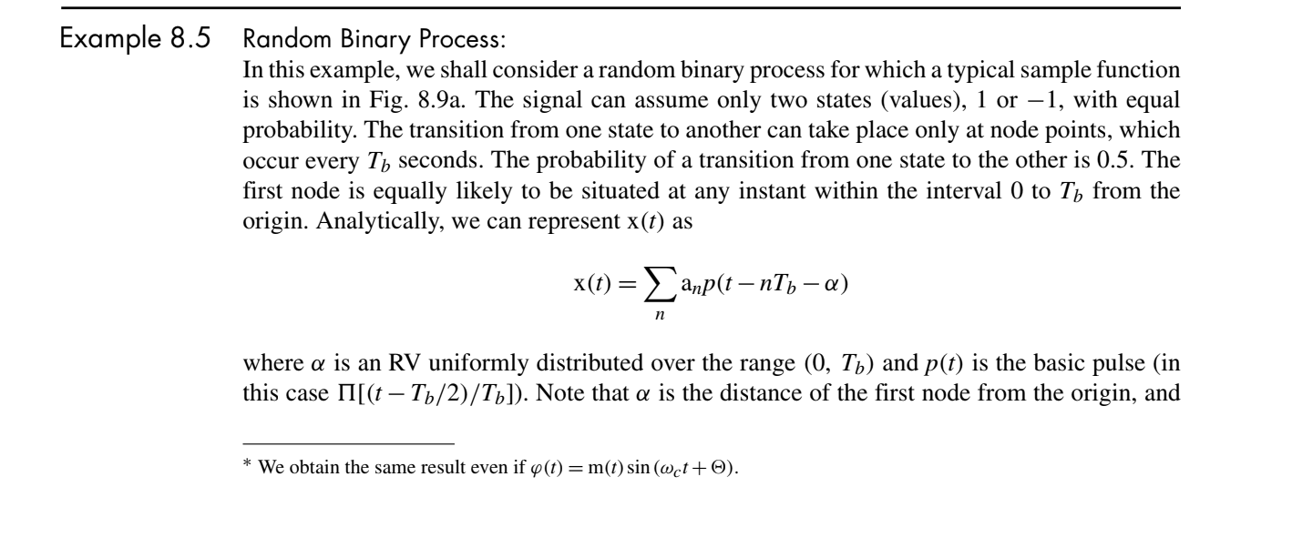 Solved 8.2-6 For the random binary process in Example 8.5 | Chegg.com