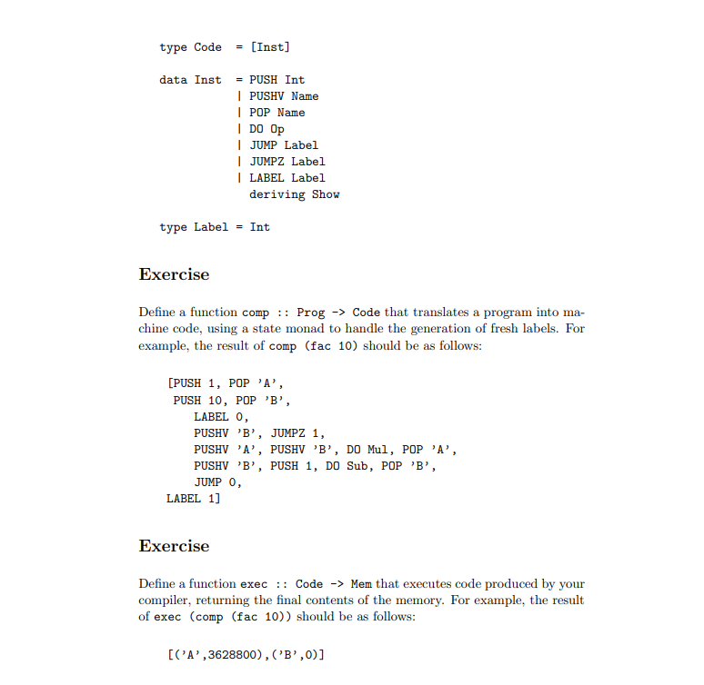 Imperative language Consider an imperative language | Chegg.com