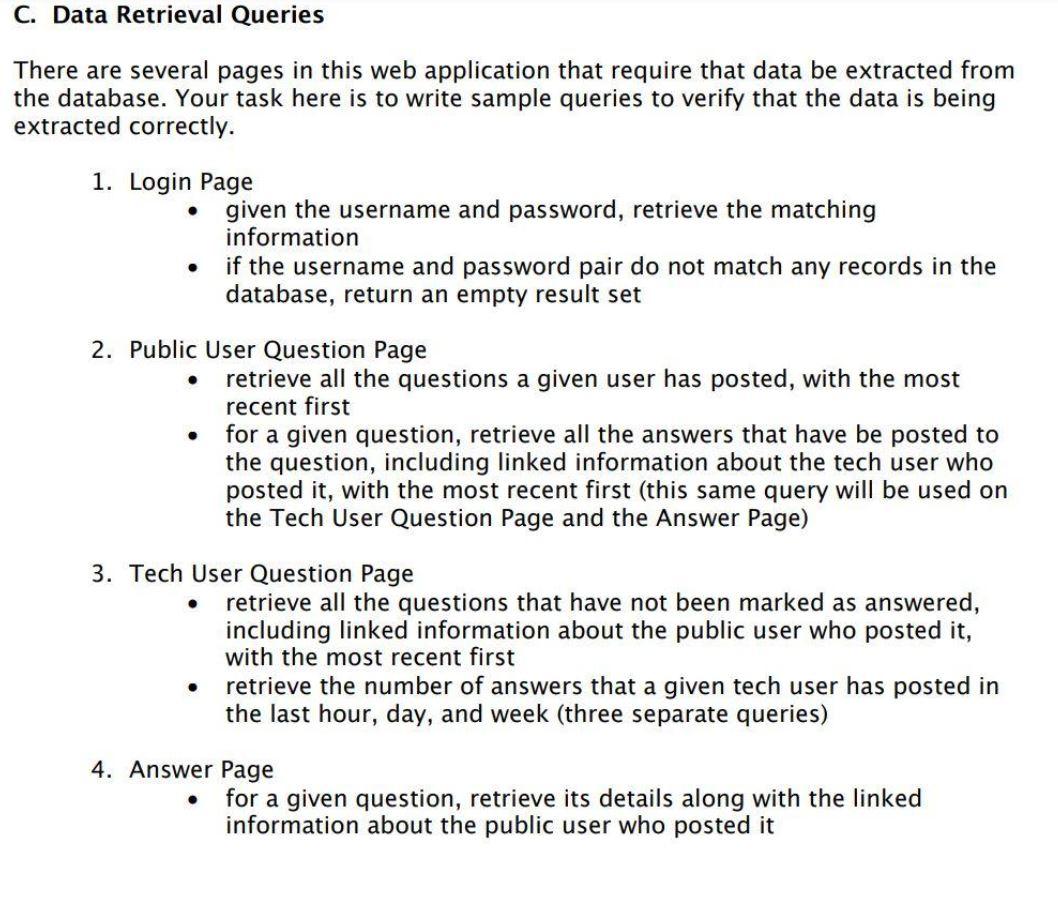 Solved 1. Login Page - given the username and password, | Chegg.com