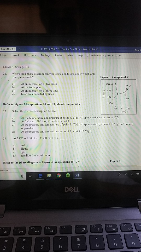 Solved Times New R CHM113 PQ6 Ch11 Practice Quiz SP19 Saved | Chegg.com