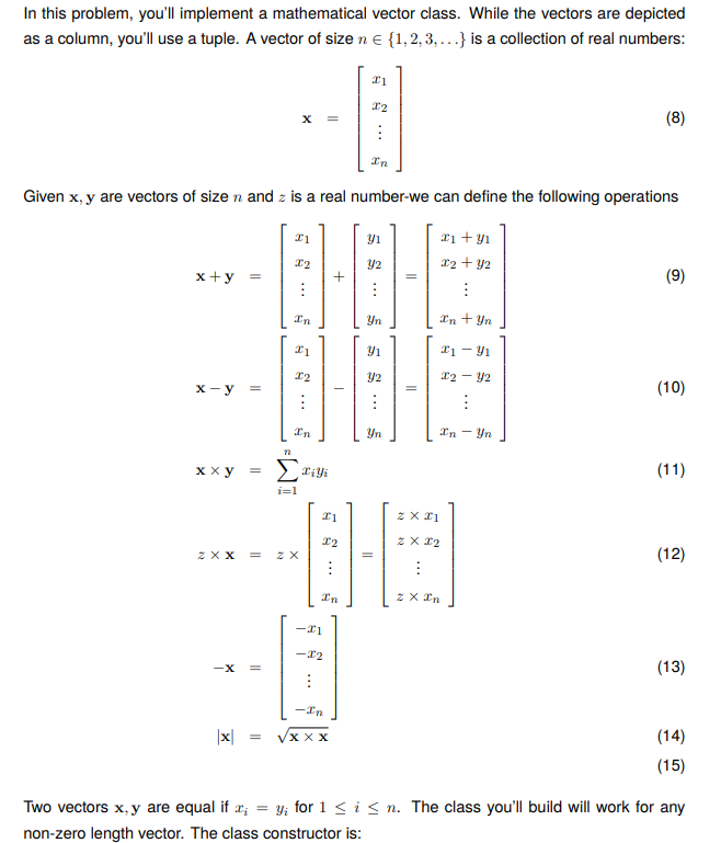 In this problem, you'll implement a mathematical | Chegg.com In this problem, you'll implement a mathematical | Chegg.com