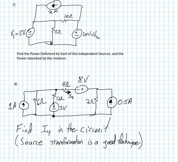 Solved Find the Power Delivered by Each of the Independent | Chegg.com