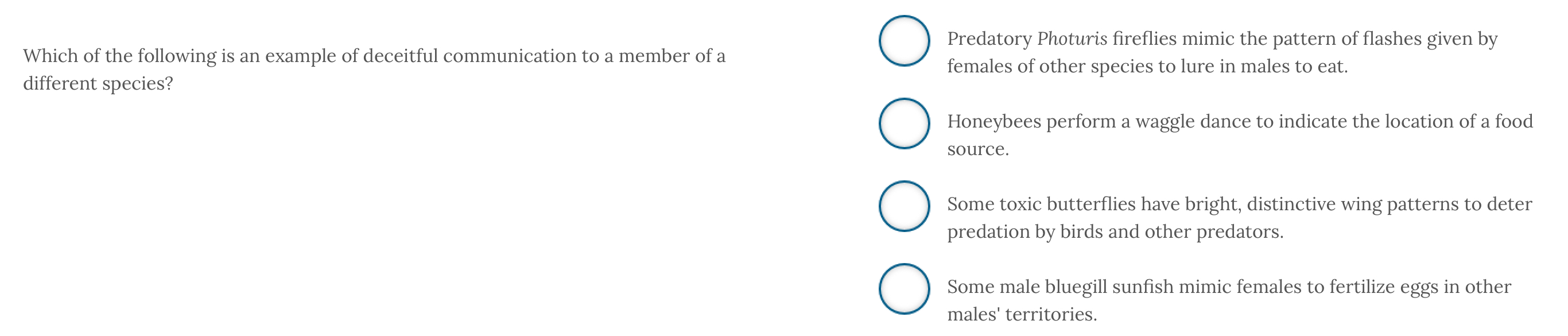 Solved Which of the following is an example of deceitful | Chegg.com