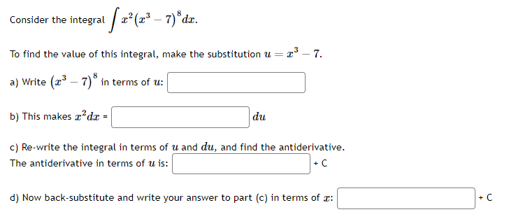 Solved Consider the integral \\( \\int | Chegg.com