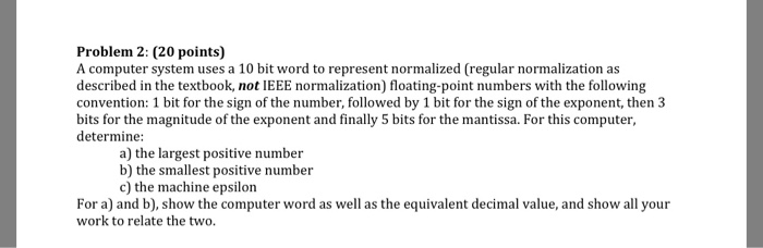 Solved Problem 2: (20 points) A computer system uses a 10 | Chegg.com