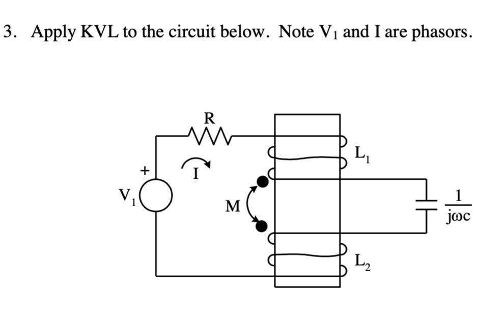 Solved Apply KVL to the circuit below. Note V1 and I are | Chegg.com