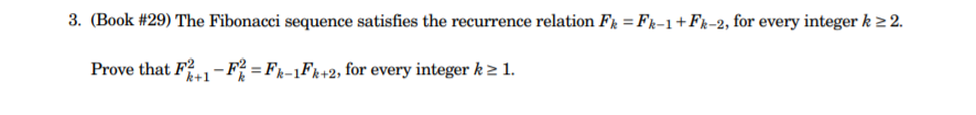 Solved 3. (Book #29) The Fibonacci sequence satisfies the | Chegg.com