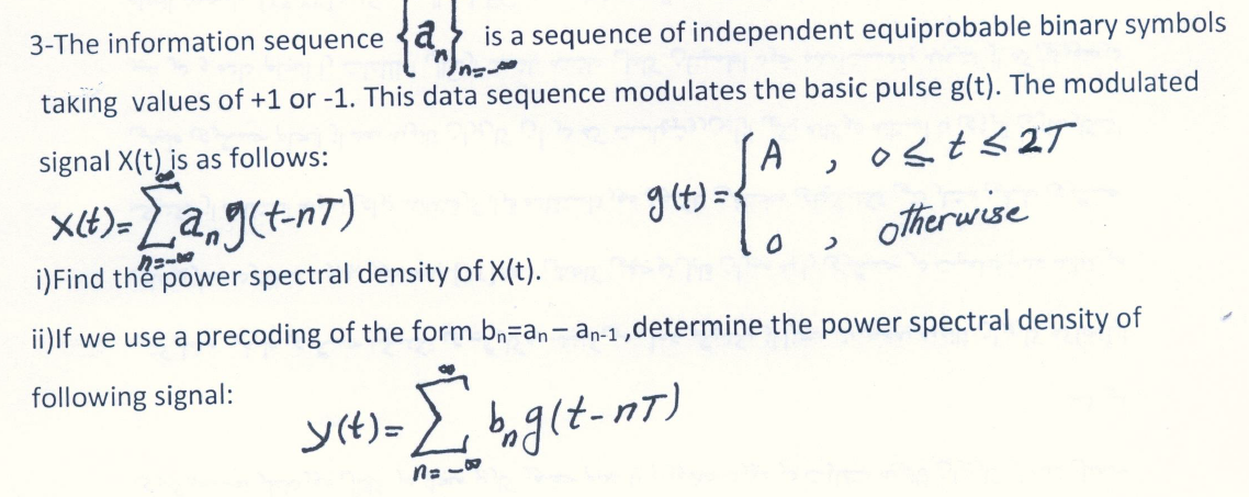 Solved 3-The information sequence is a sequence of | Chegg.com