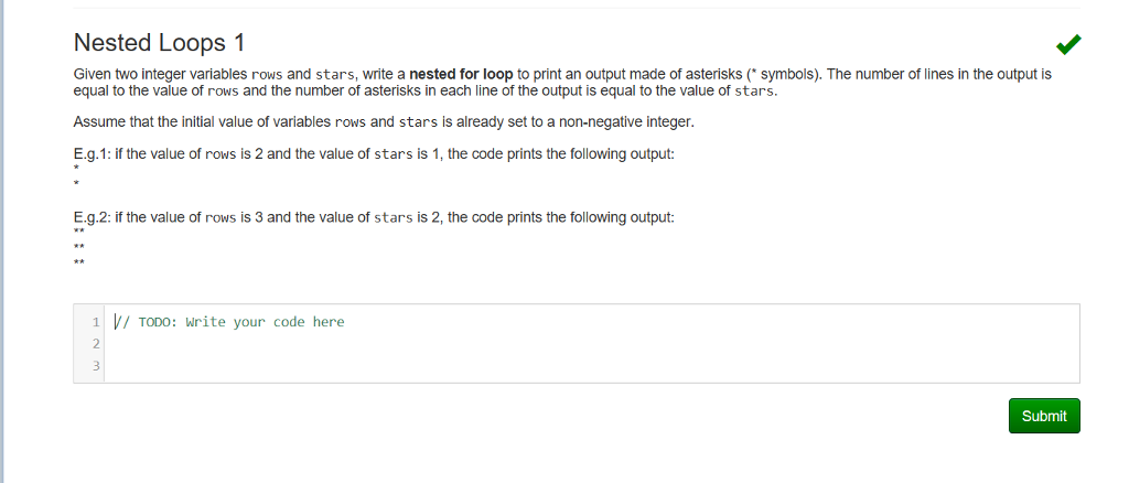 Solved Nested Loops 1 Given Two Integer Variables Rows And
