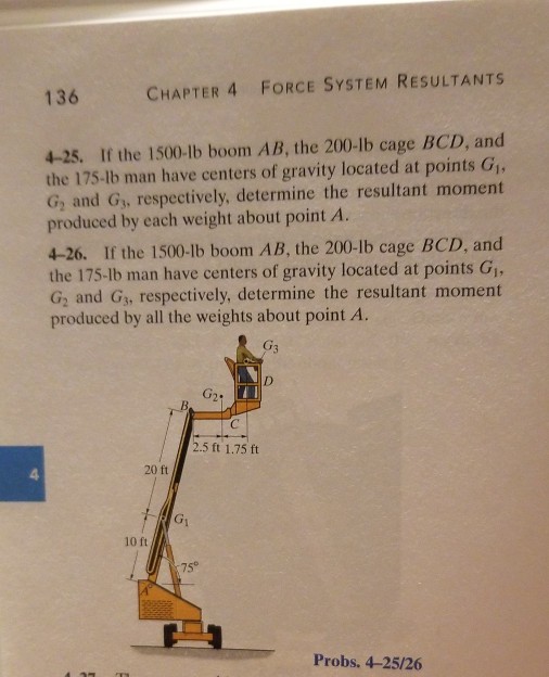 Solved 136 CHAPTER 4 FORCE SYSTEM RESULTANTS 4-25. If the | Chegg.com