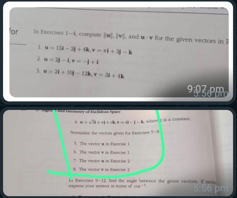 Solved please send Solution of Q5,6,7,8In Exercises 1-4, | Chegg.com