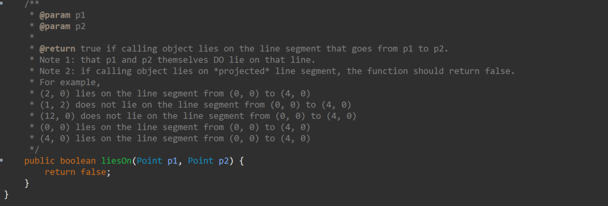 Solved * Point class represents a point in a 2-diemensional | Chegg.com