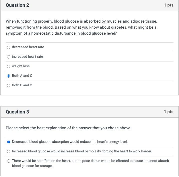 Solved Question 2 1 pts When functioning properly, blood | Chegg.com