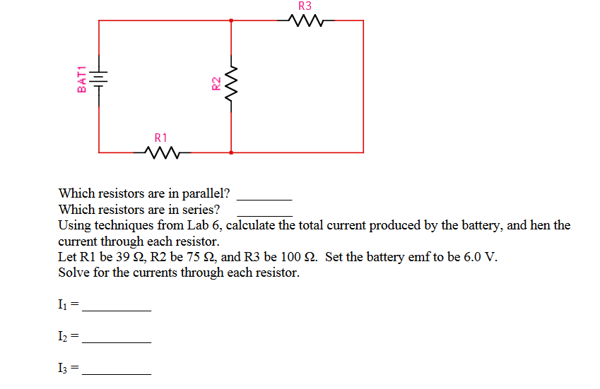 Solved R3 BAT1 R2 R1 Which resistors are in parallel? Which | Chegg.com