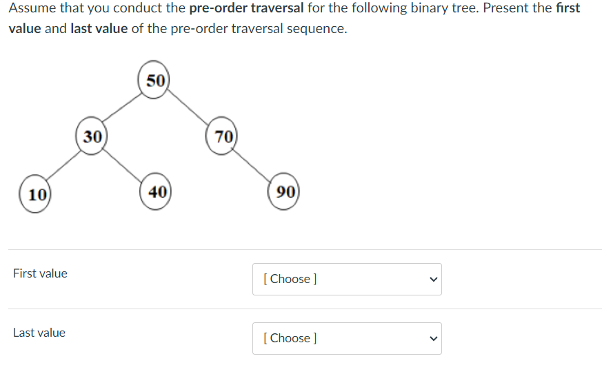 Solved Assume that you conduct the pre-order traversal for | Chegg.com