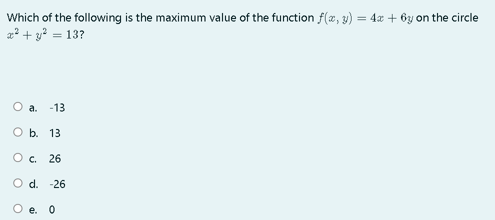 Solved Which of the following is the maximum value of the | Chegg.com