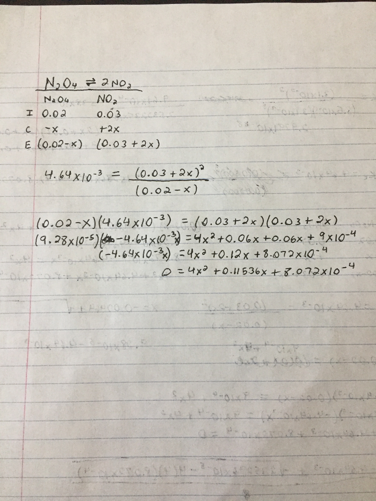 Solved Calculate the equilibrium concentrations of N2O4 and | Chegg.com